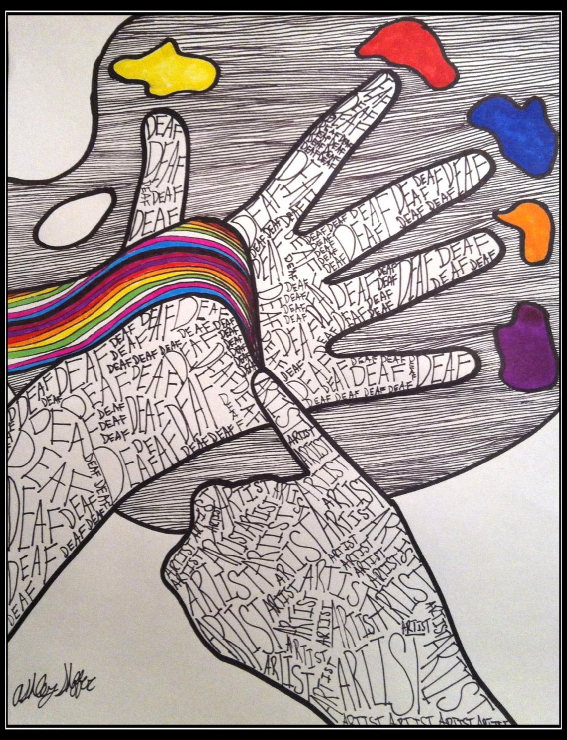Deaf Art Print Deaf Artist - Etsy