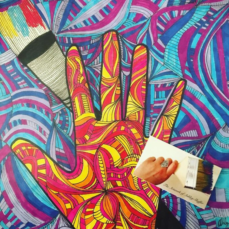 Deaf Art Print Hand of Deaf Artist - Etsy