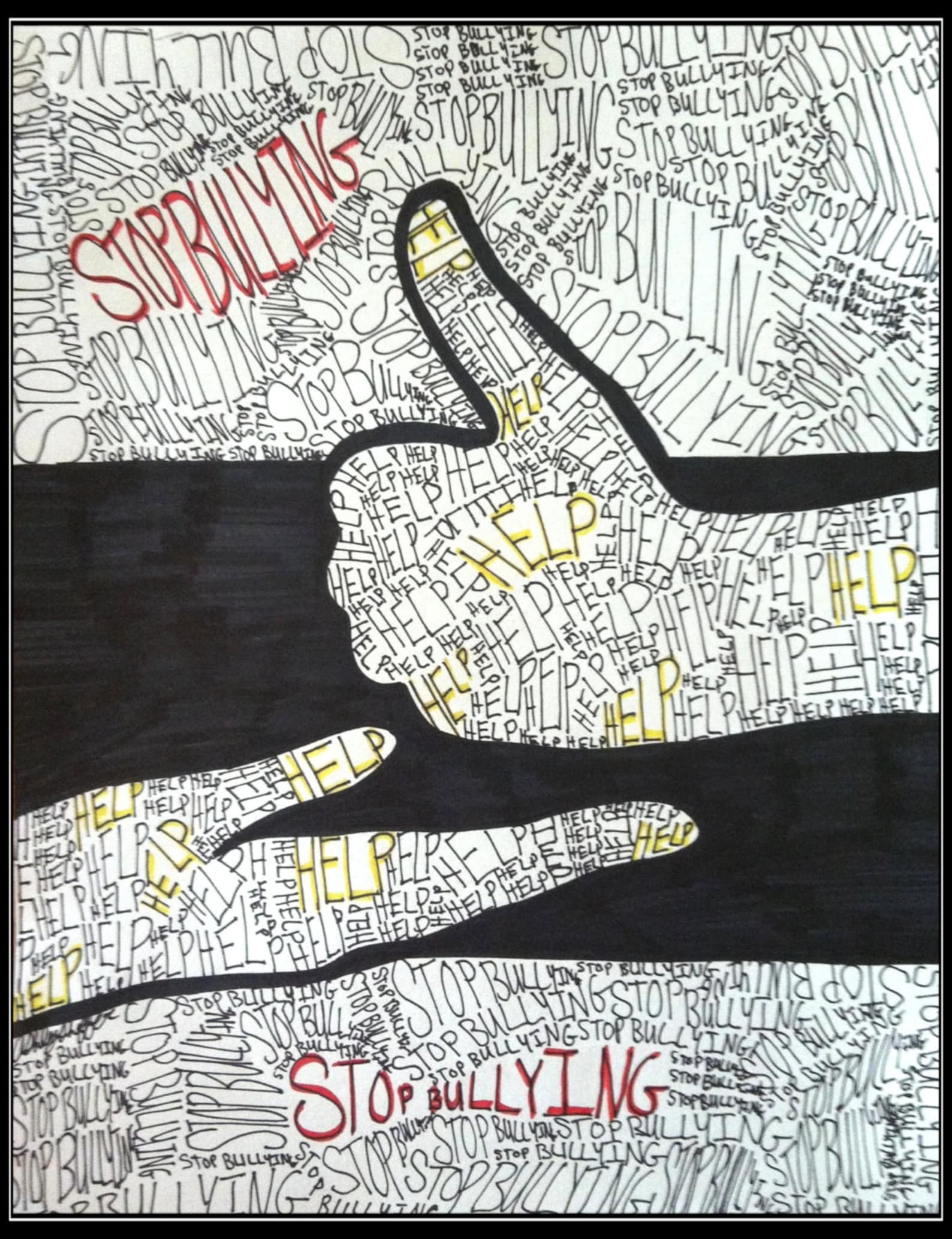 Anti-bullying Art Print Stop Bullying - Etsy