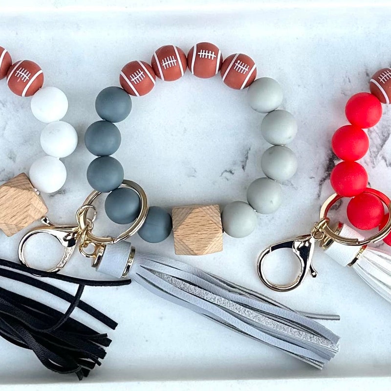 Football Keychain - Etsy