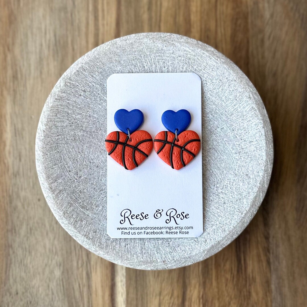 Custom Polymer Clay Basketball Earrings / School Spirit / Team Mom ...