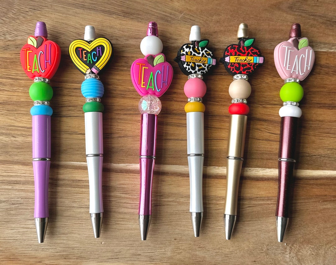 Custom Made Teacher Gift Ideas / Silicone Beaded Pen / Journaling ...