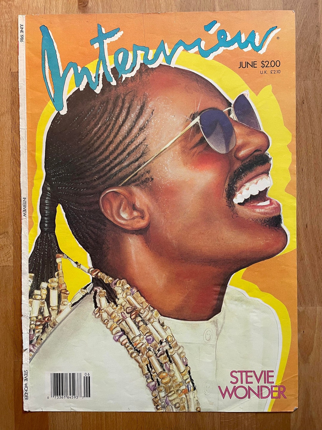 1986 Stevie Wonder Interview Magazine Cover June 86 Ephemera - Etsy