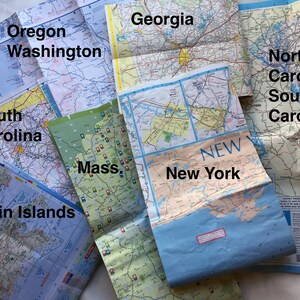 Vtg Maps 90s US States Territories Oregon Georgia Washington NY North ...