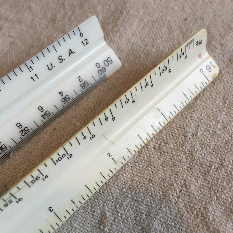 Vintage Architect Engineer Scales, Rulers, USA, Japan, All 1980s 1990s ...