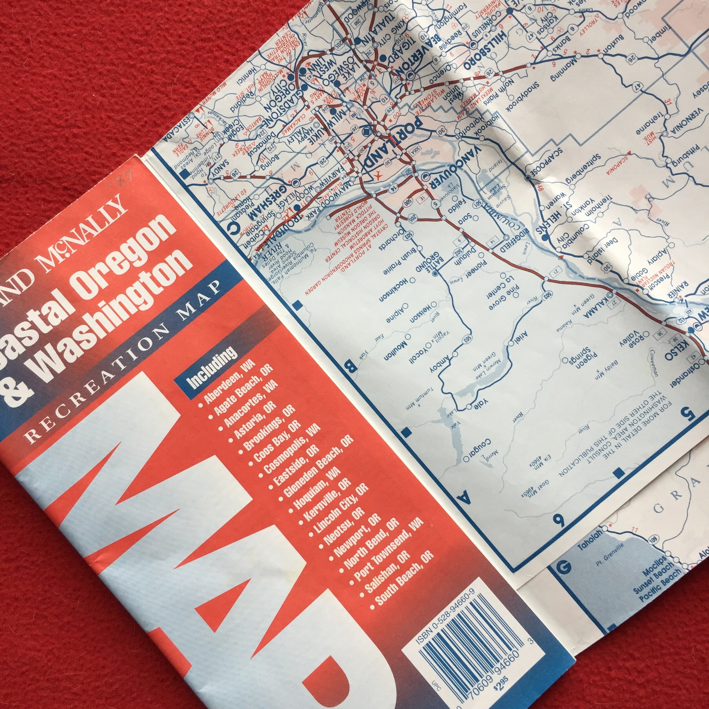 Vtg Maps 90s US States Territories Oregon Georgia Washington NY North ...