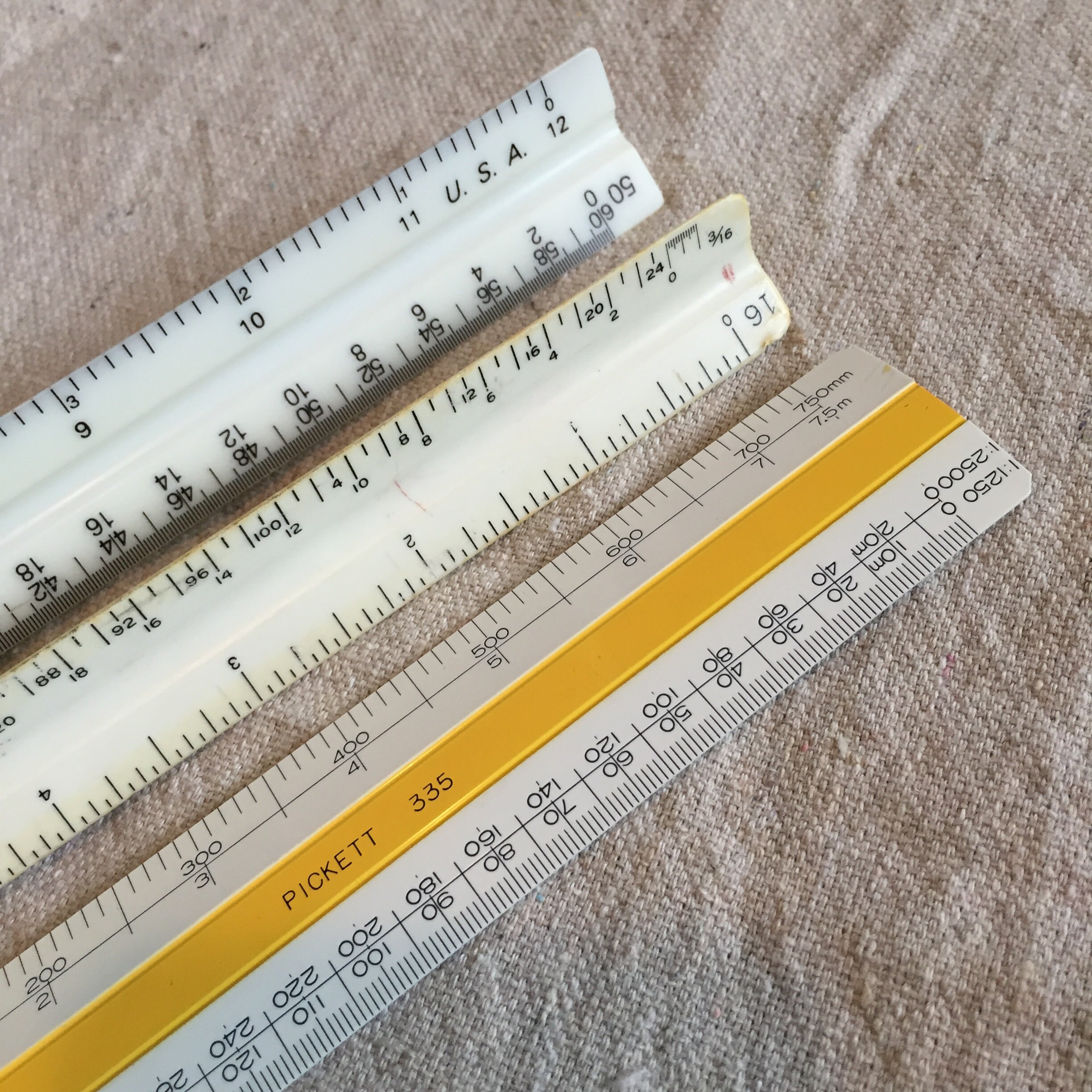 Vintage Architect Engineer Scales, Rulers, USA, Japan, All 1980s 1990s ...