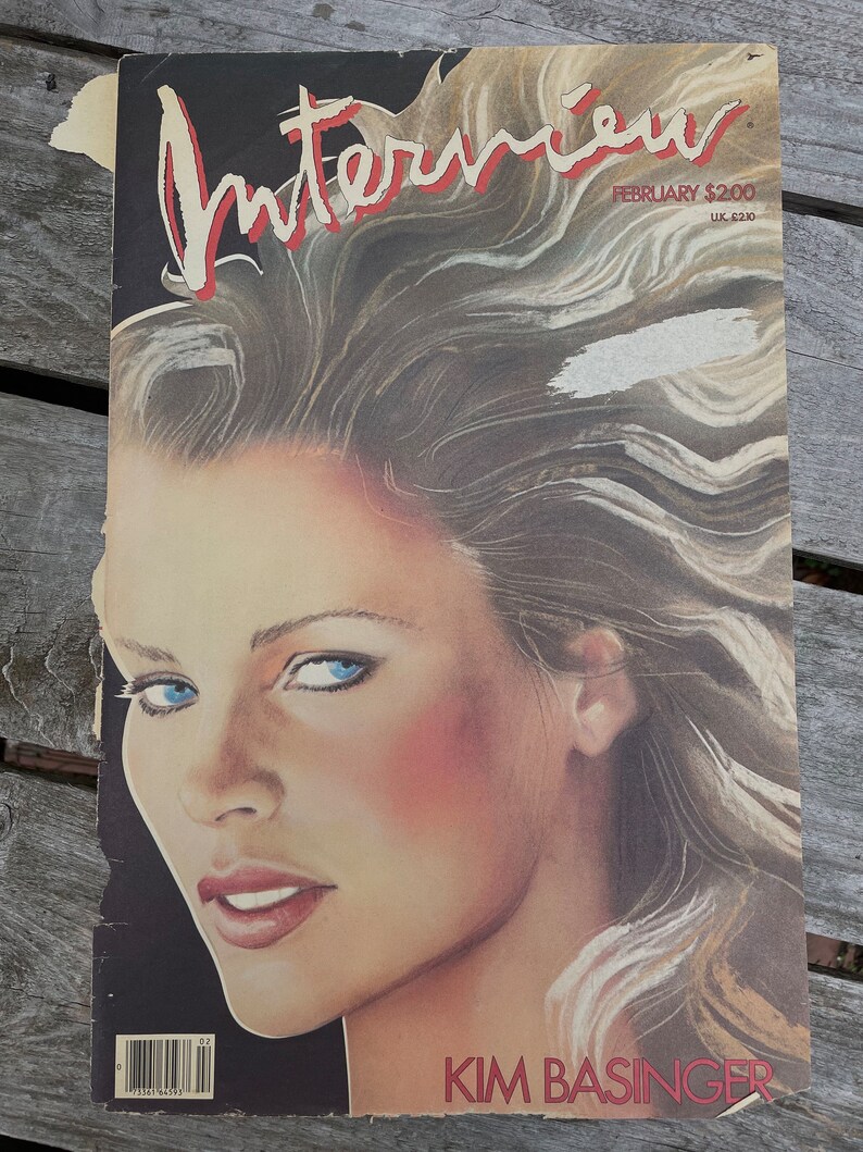 1986 Kim Basinger Interview Magazine Cover February 86 - Etsy
