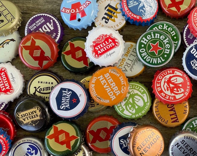 Vtg Bottle Caps Grab Bag of 50 Plus Beer Caps, American US, Craft ...