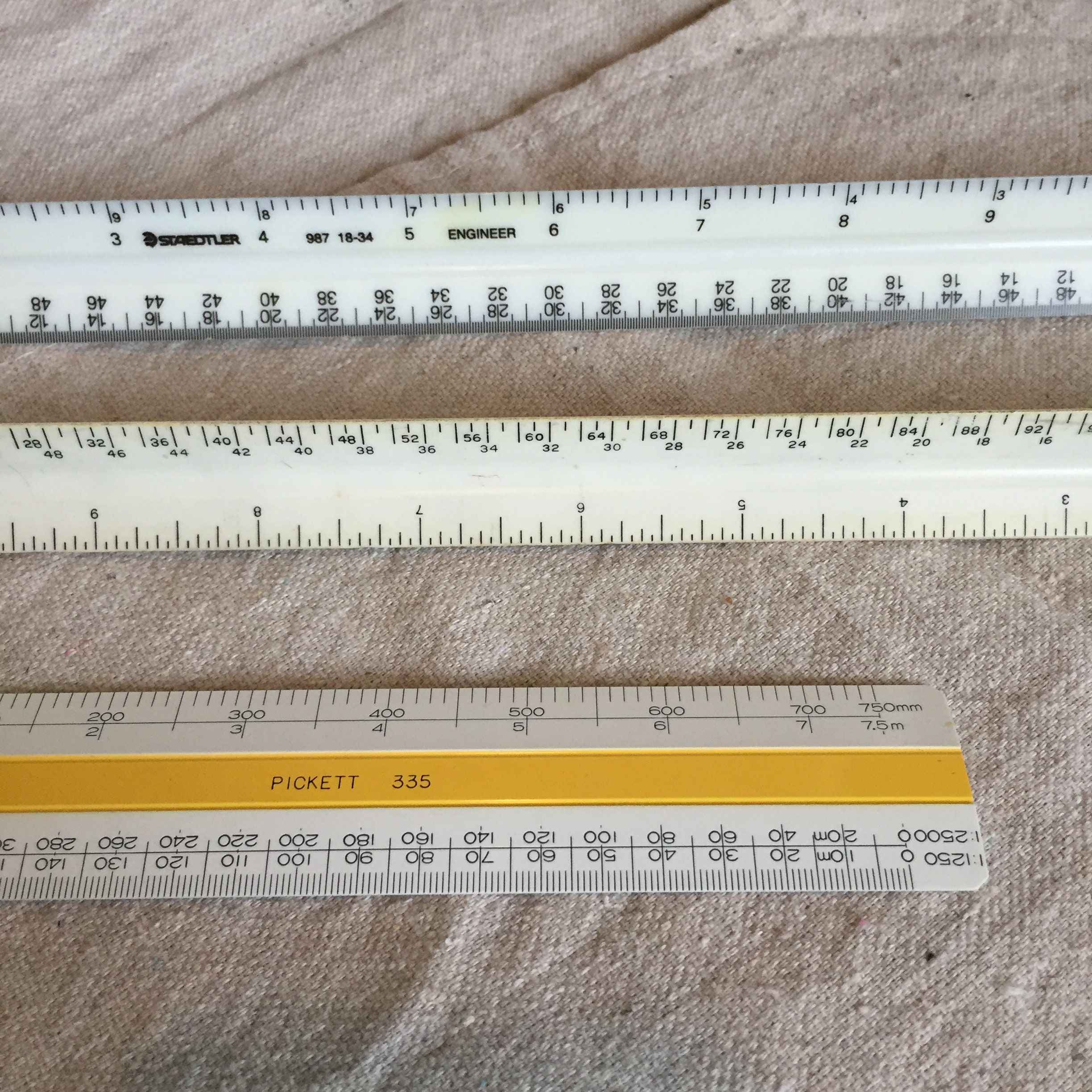 Vintage Architect Engineer Scales, Rulers, USA, Japan, All 1980s 1990s ...