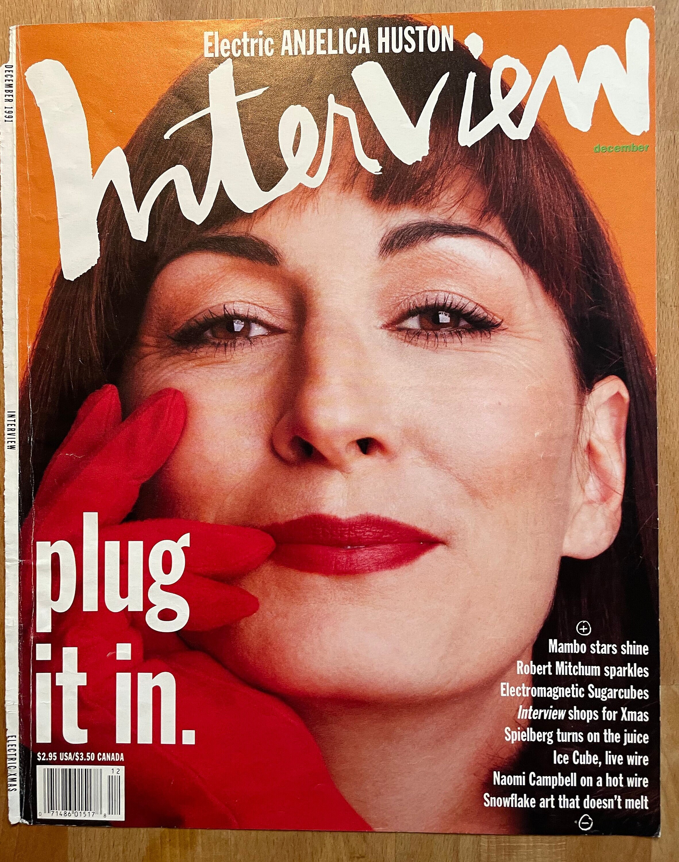 1991 Angelica Huston Interview Magazine Cover: Warhol Tabloid - Etsy