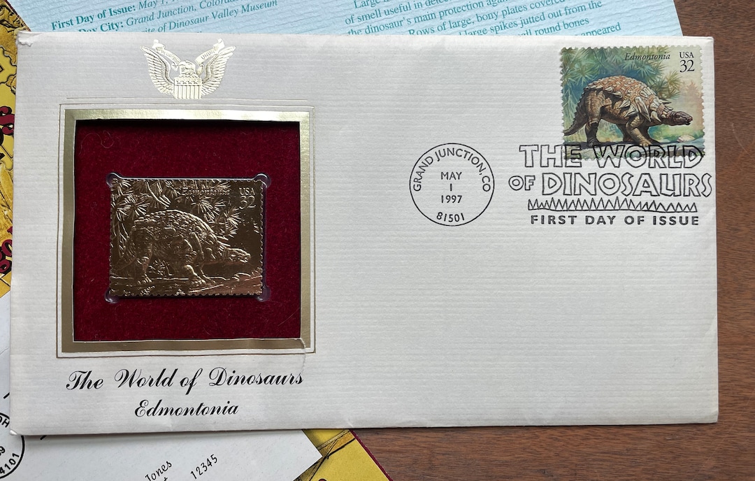 1997 Dinosaur Postal Stamp Commemorative 32 Cent the World of Dinosaurs ...