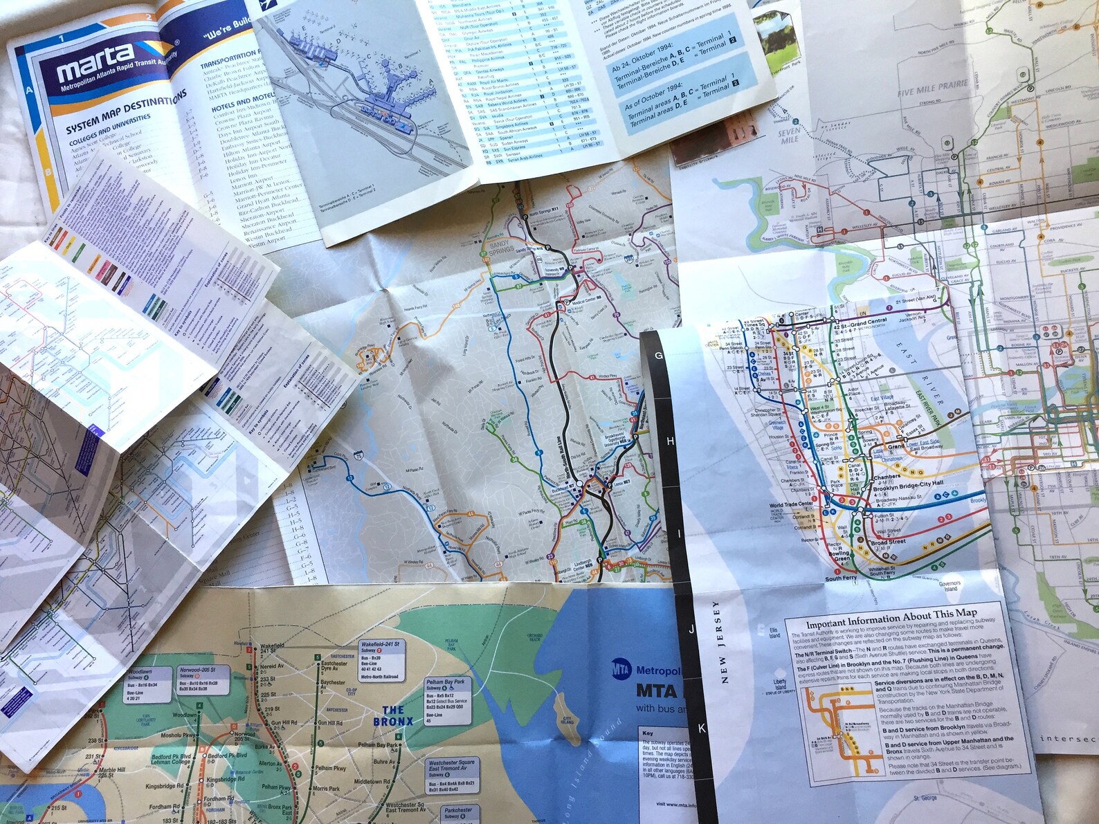 Vintage Transit Maps 80s 90s 00s London Tube, Atlanta MARTA, Spokane ...
