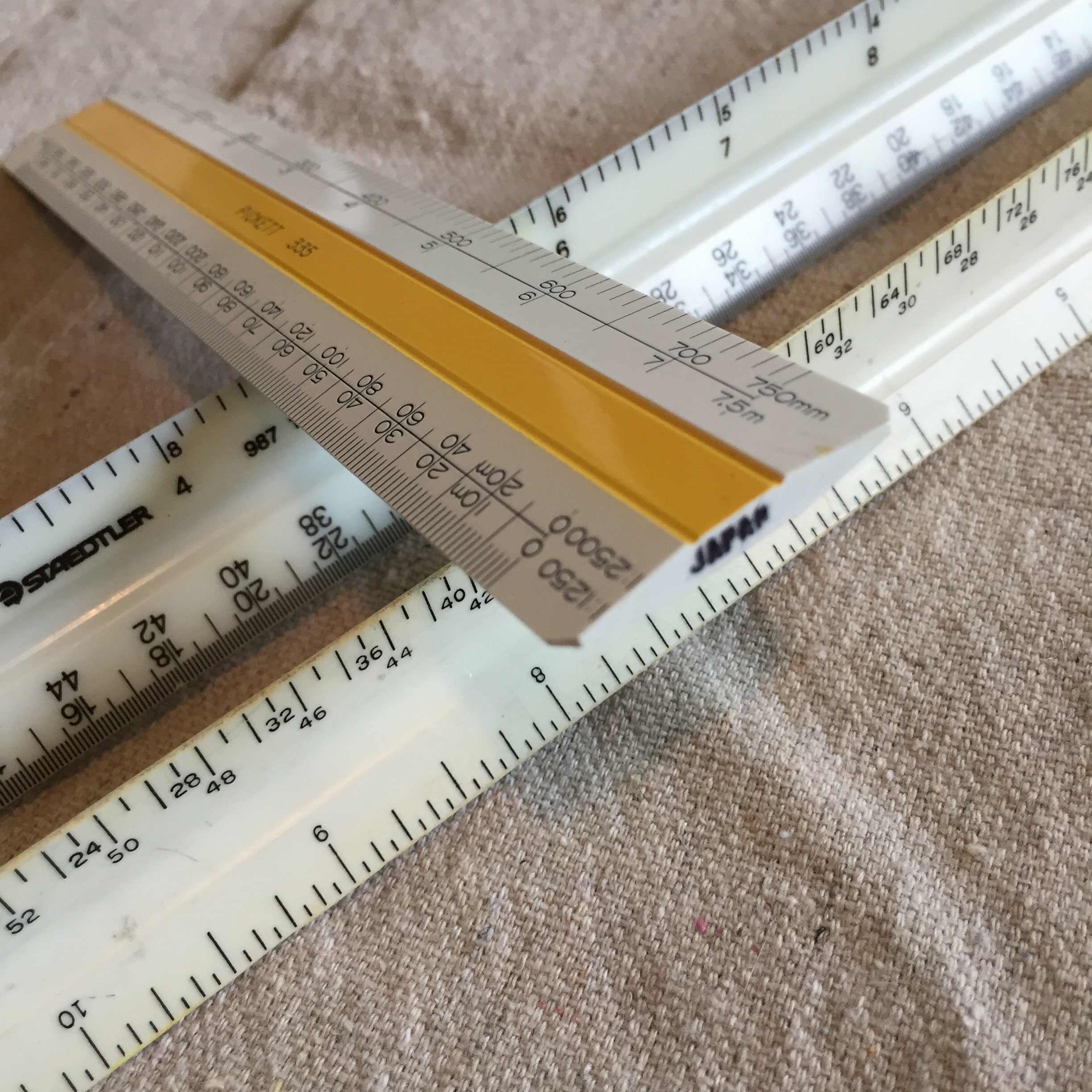 Vintage Architect Engineer Scales, Rulers, USA, Japan, All 1980s 1990s ...