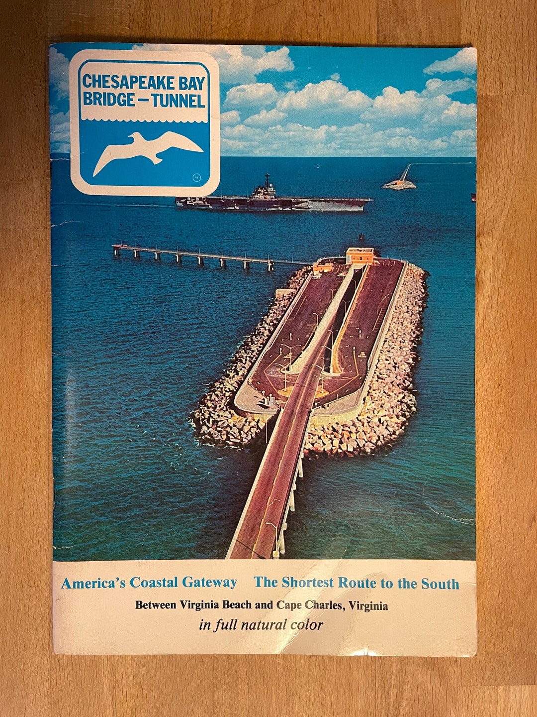 Vintage 70s Chesapeake Bay Bridge Tunnel Virginia Small Color Booklet ...