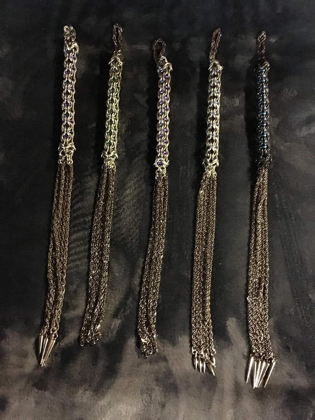 Set of TWO Chainmail Floggers - #blackwoodcreations Kink Play ...