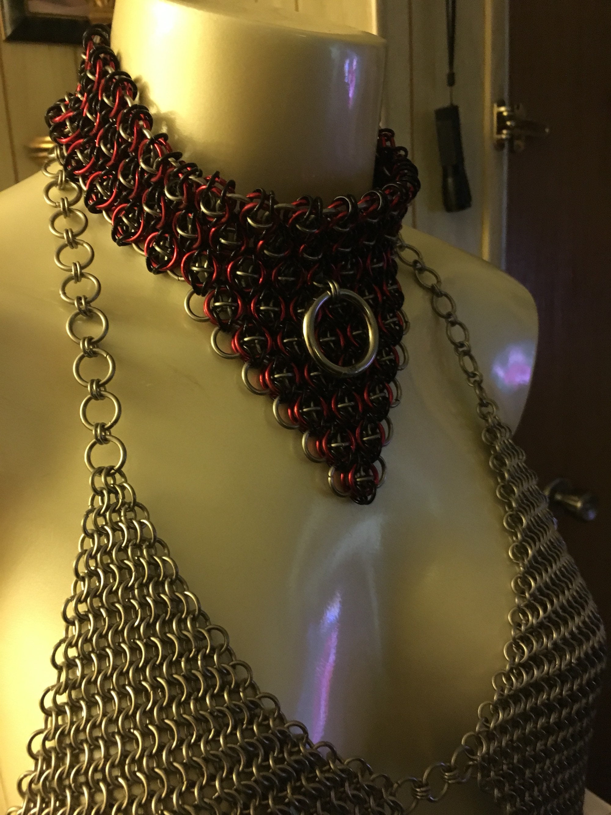 Chain Mail Dressy Collar W/lead Ring & Lock - Etsy