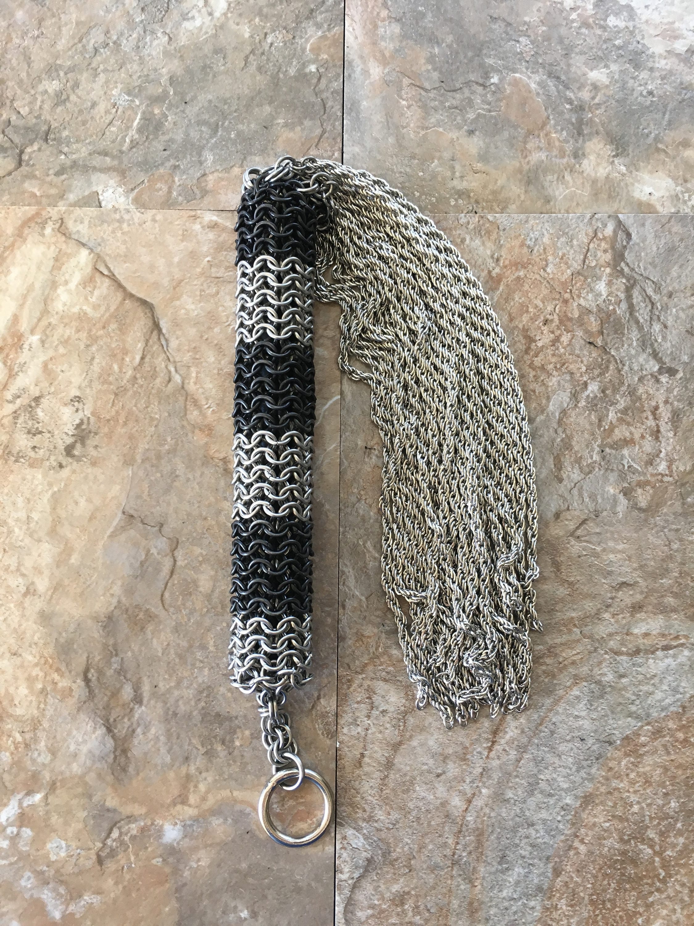 Large Chainmail Flogger W/ Chain Falls for Electrical Play - # ...