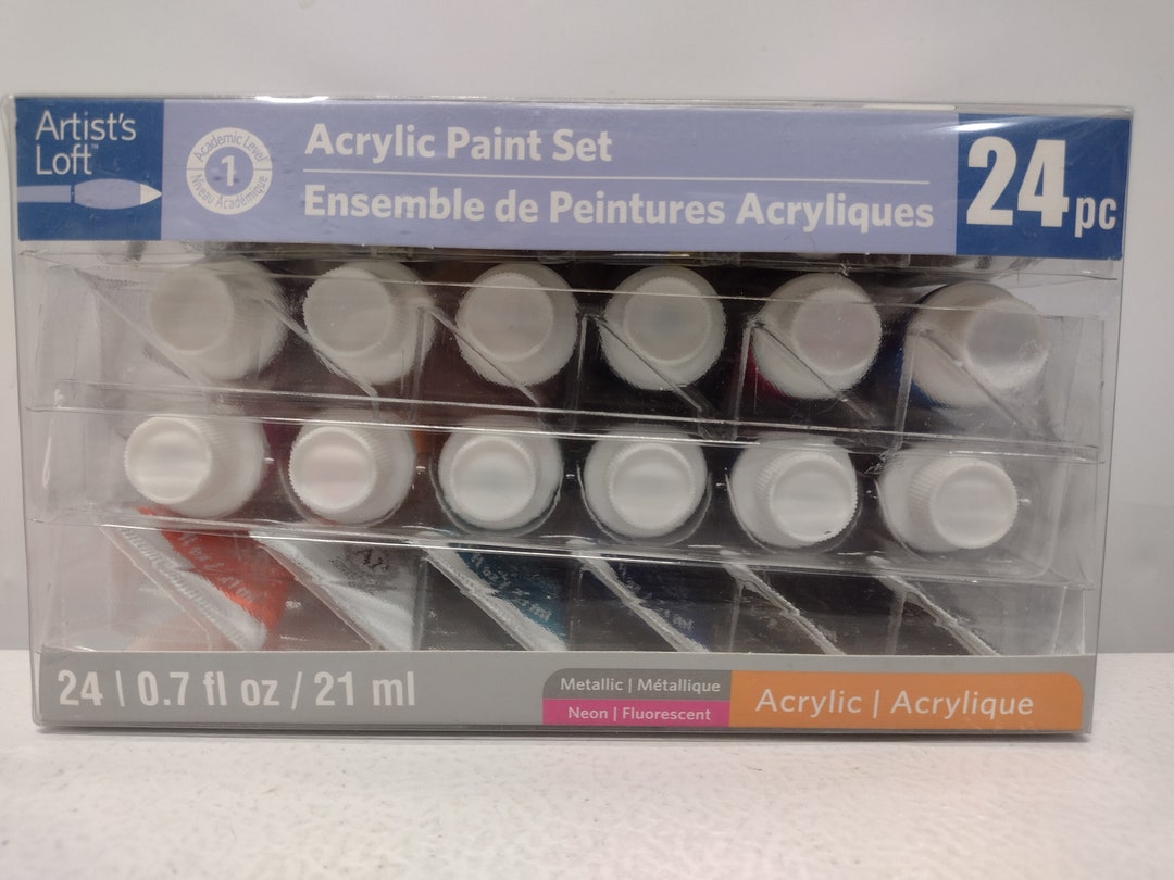 Artist's Loft 24-pc Set Acrylic Paints Metallics & Neon - Etsy