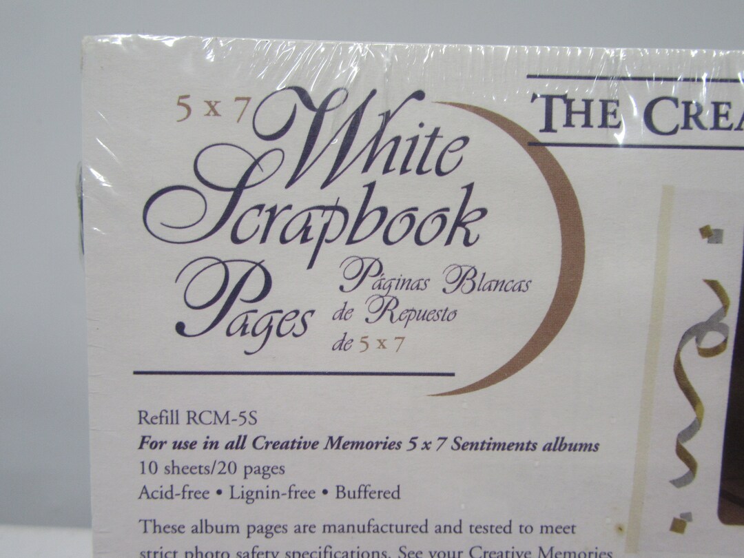Creative Memories 5in X 7in White Scrapbooking Pages 10 Sheets/20 Pages ...