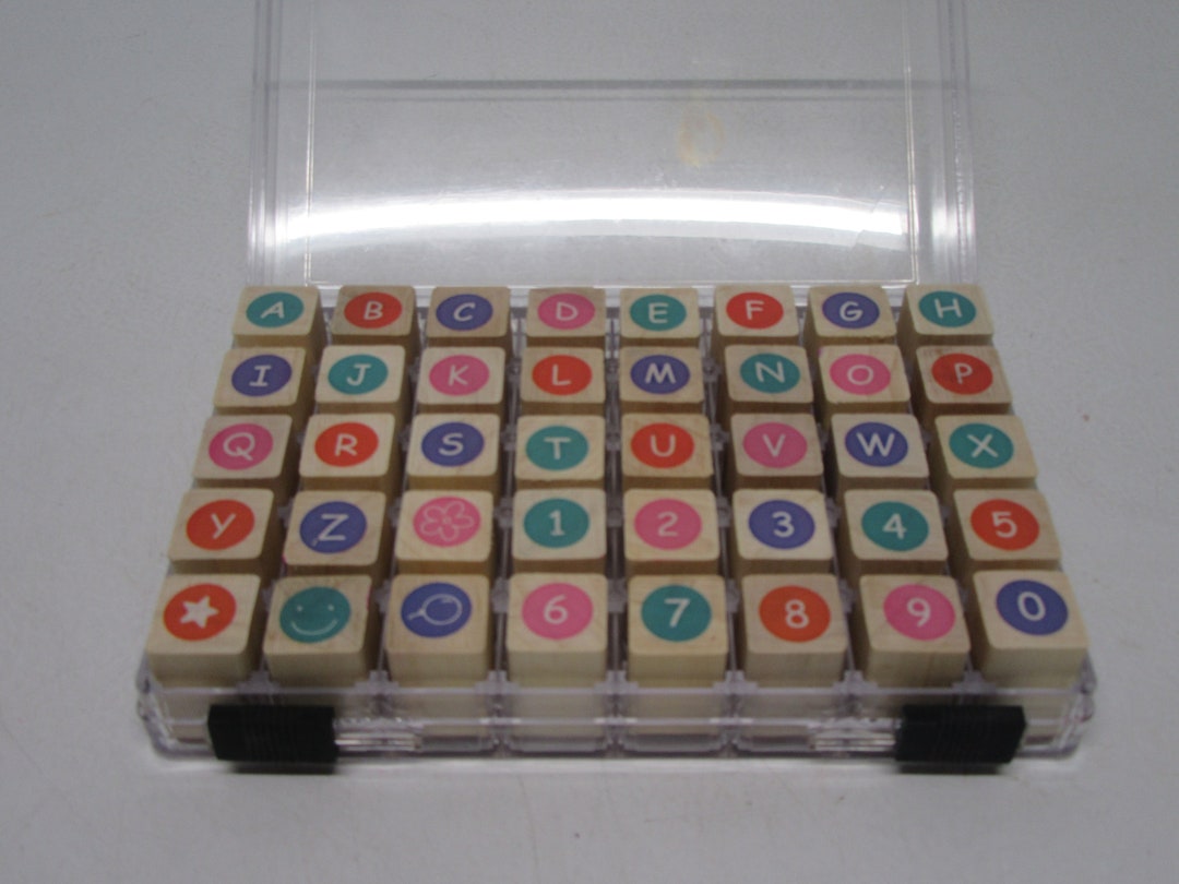 Mini Rubber Stamp Set Letters, Numbers & More - Etsy