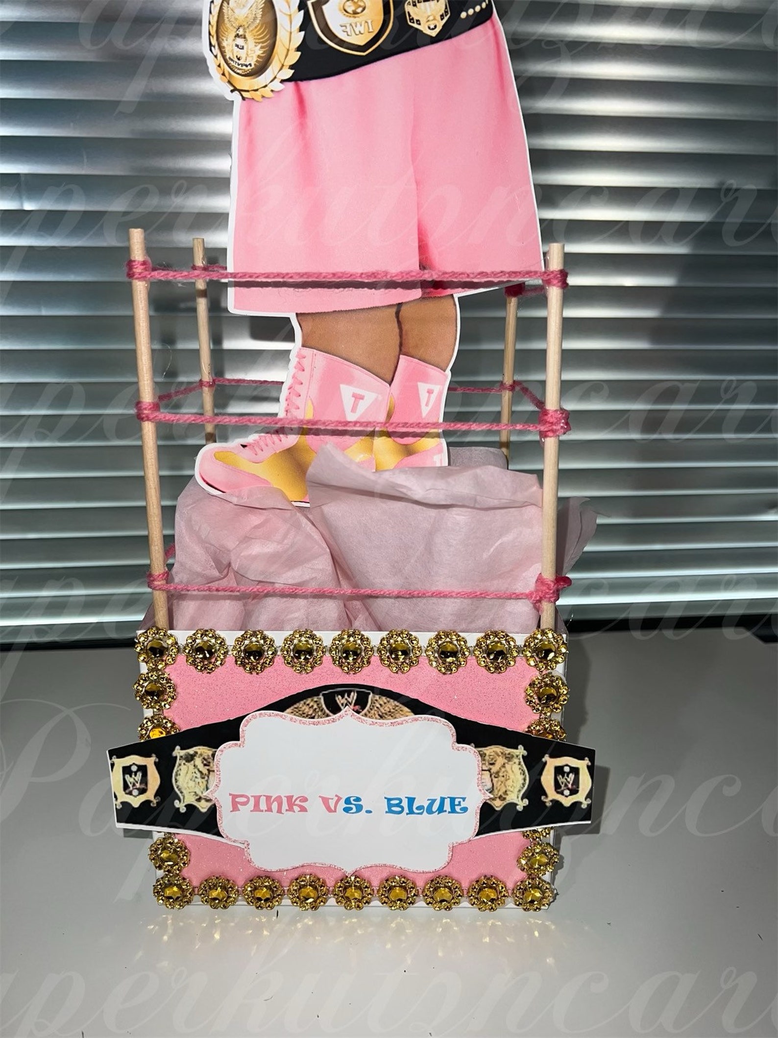Gender Reveal Decorations Boxing Ring Baby Shower Blue Vs Pink - Etsy