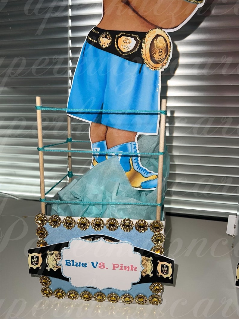Gender Reveal Decorations Boxing Ring Baby Shower Blue Vs Pink - Etsy