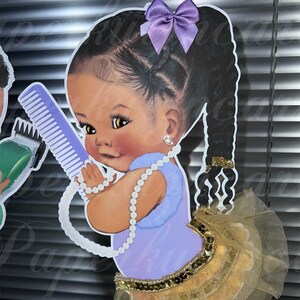 Gender Reveal Fades or Braids Centerpiece Set Baby Shower Table ...