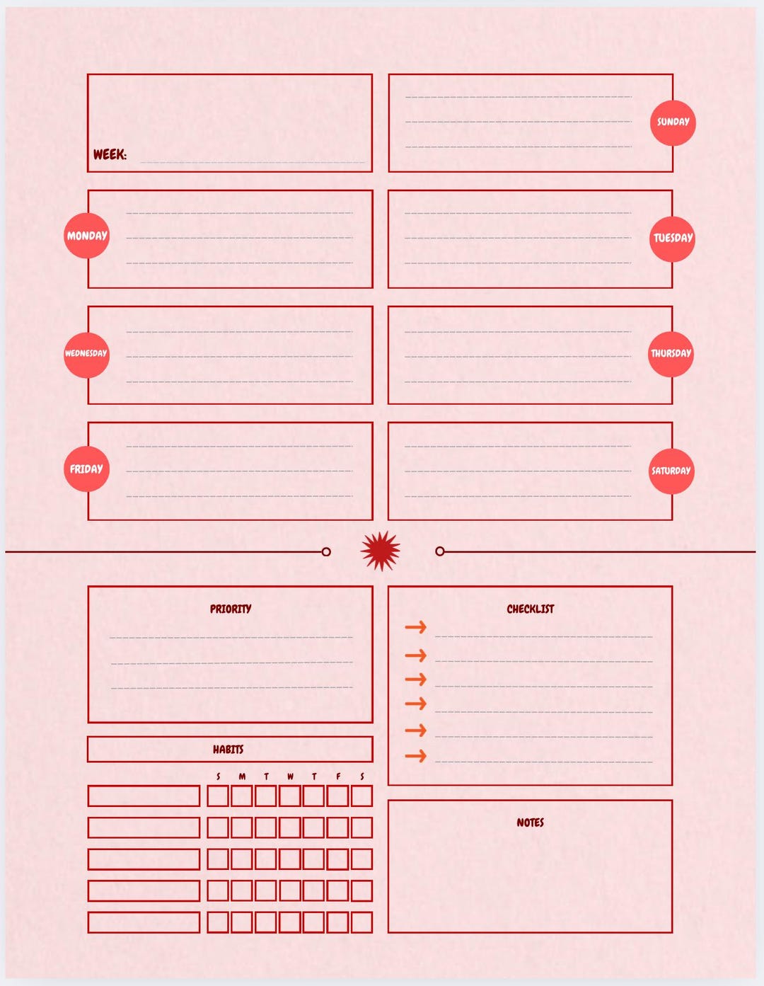 Bullet Journal Outline - Etsy