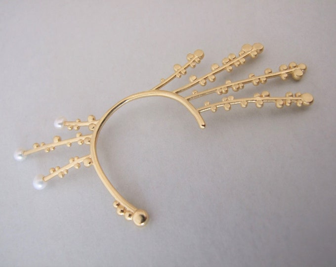 Gold Statement Ear Cuff Ear Cuff No Piercing gold Ear Cuff | Etsy