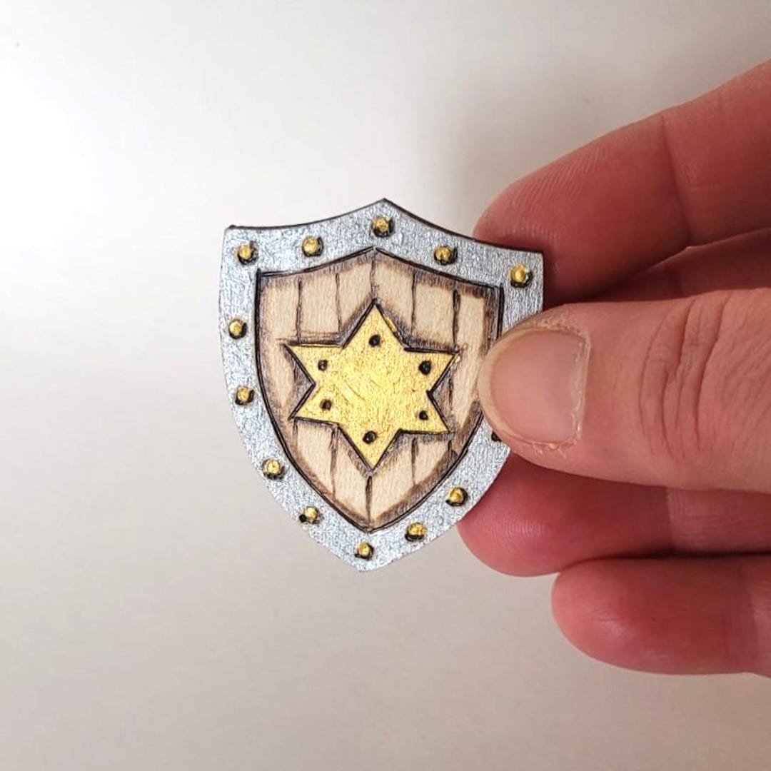 Small Magen David Wood Burned Shield- Refrigerator Decoration ...