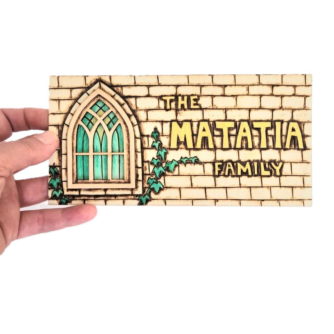 Family Name Door Sign- Medieval Wood Burned Picture, Gothic ...