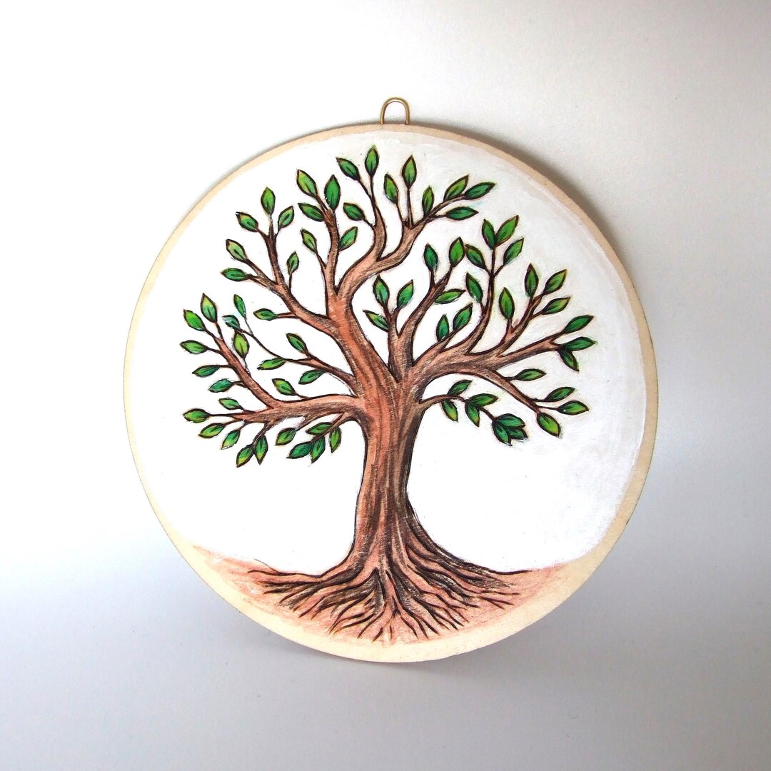 Pyrography Tree Art- Wood Burned Picture, Tree Picture, Original ...