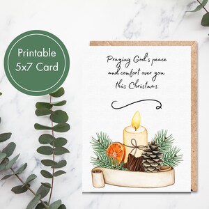 Printable Sympathy Christmas Card, Christmas Sympathy Card, Bereavement ...