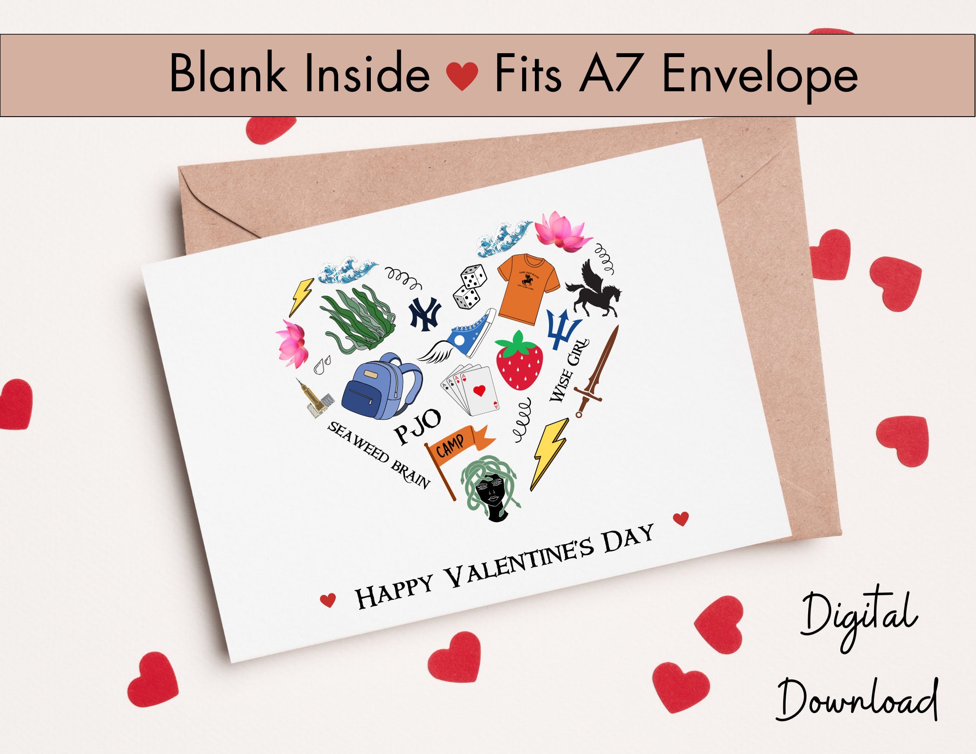 Printable Percy Jackson-inspired Valentine’s Day Card, PJO Valentines ...