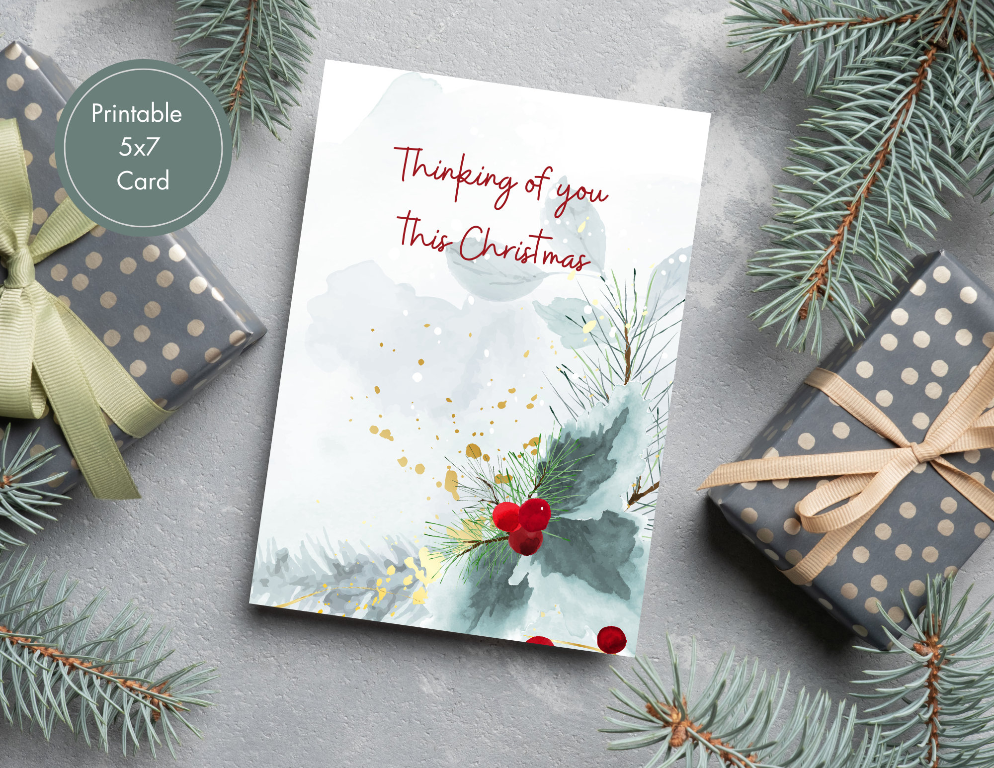 Printable Sympathy Christmas Card, After Loss, Digital, Sympathy Card ...