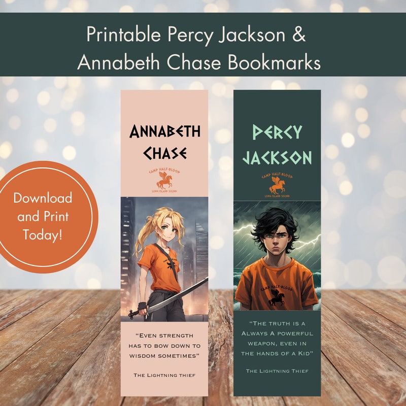 Percy Jackson Bookmark - Etsy