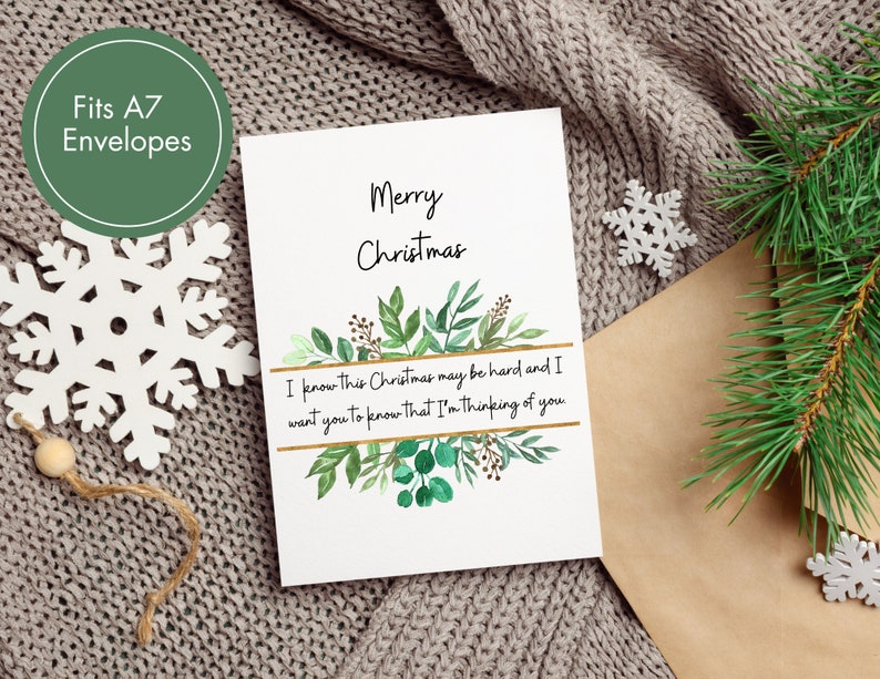 Sympathy Christmas Card, Printable Christmas Card, Comfort Card ...