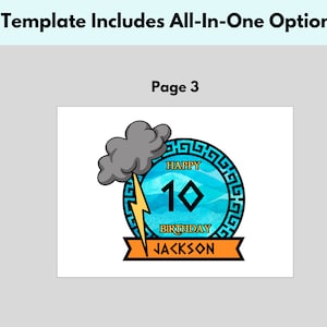 Percy Jackson Cake Topper, Editable, Customizable, Digital Download ...