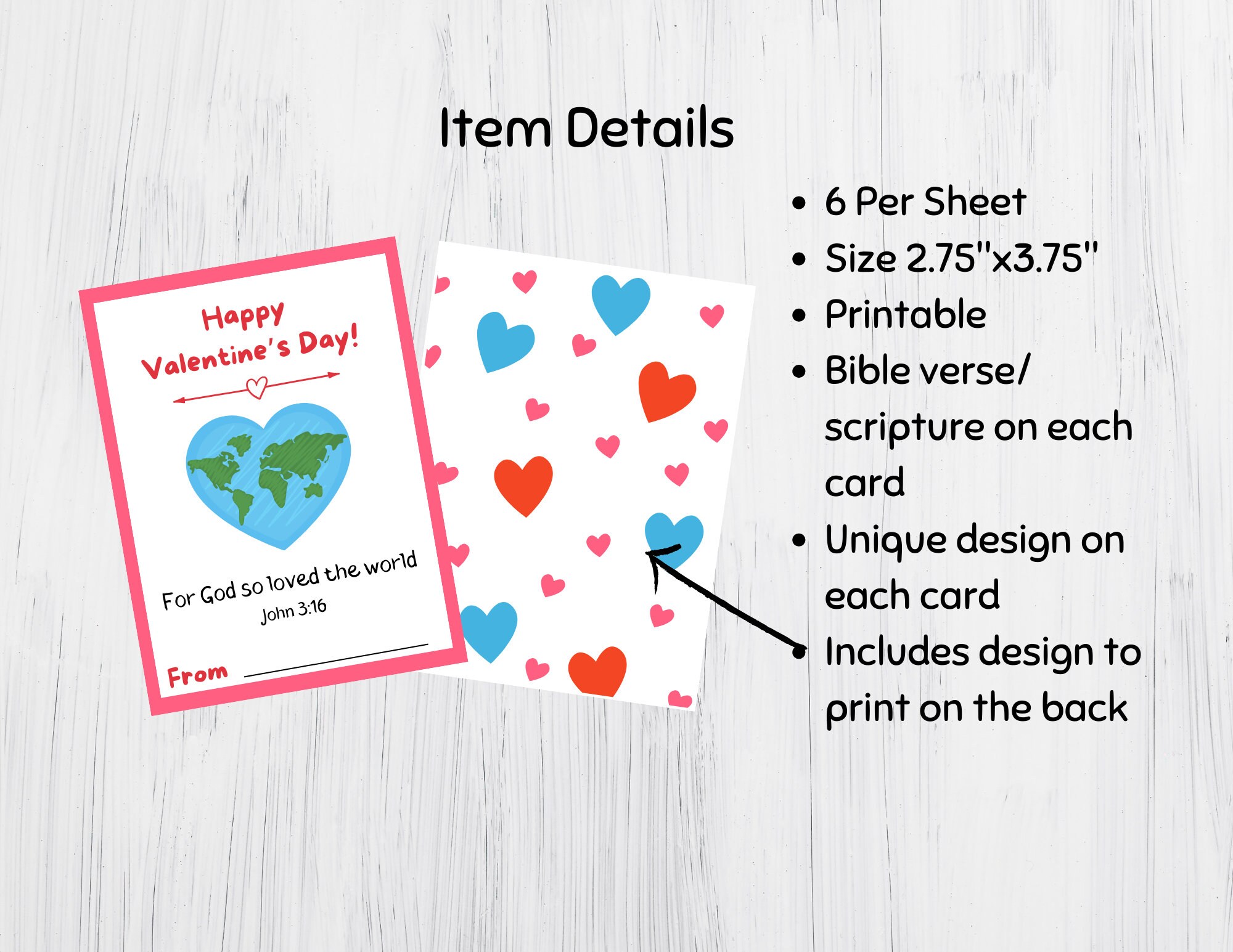 Christian Valentines Cards for Kids, Printable, Bible Verse Valentines ...