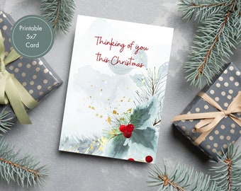 Printable Sympathy Christmas Card, Christmas Sympathy Card, Bereavement ...