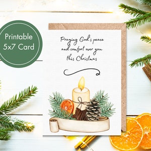 Printable Sympathy Christmas Card, Christmas Sympathy Card, Bereavement ...