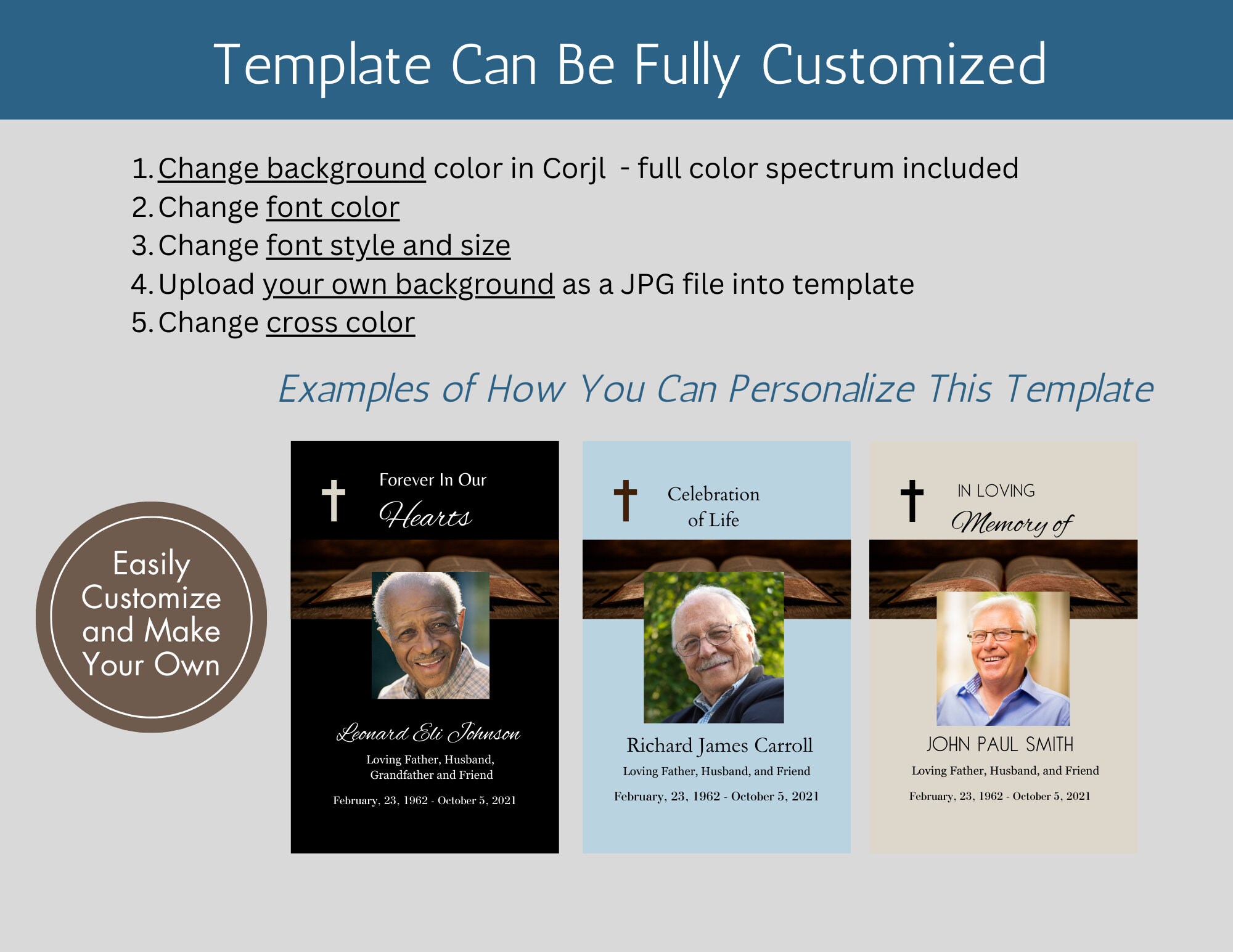 Editable Christian Funeral Program Template, Religious Funeral Program ...