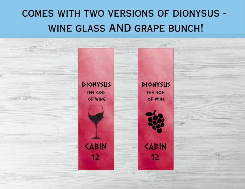 Printable Percy Jackson Bookmarks, Greek God Bookmark With PJO Cabin ...