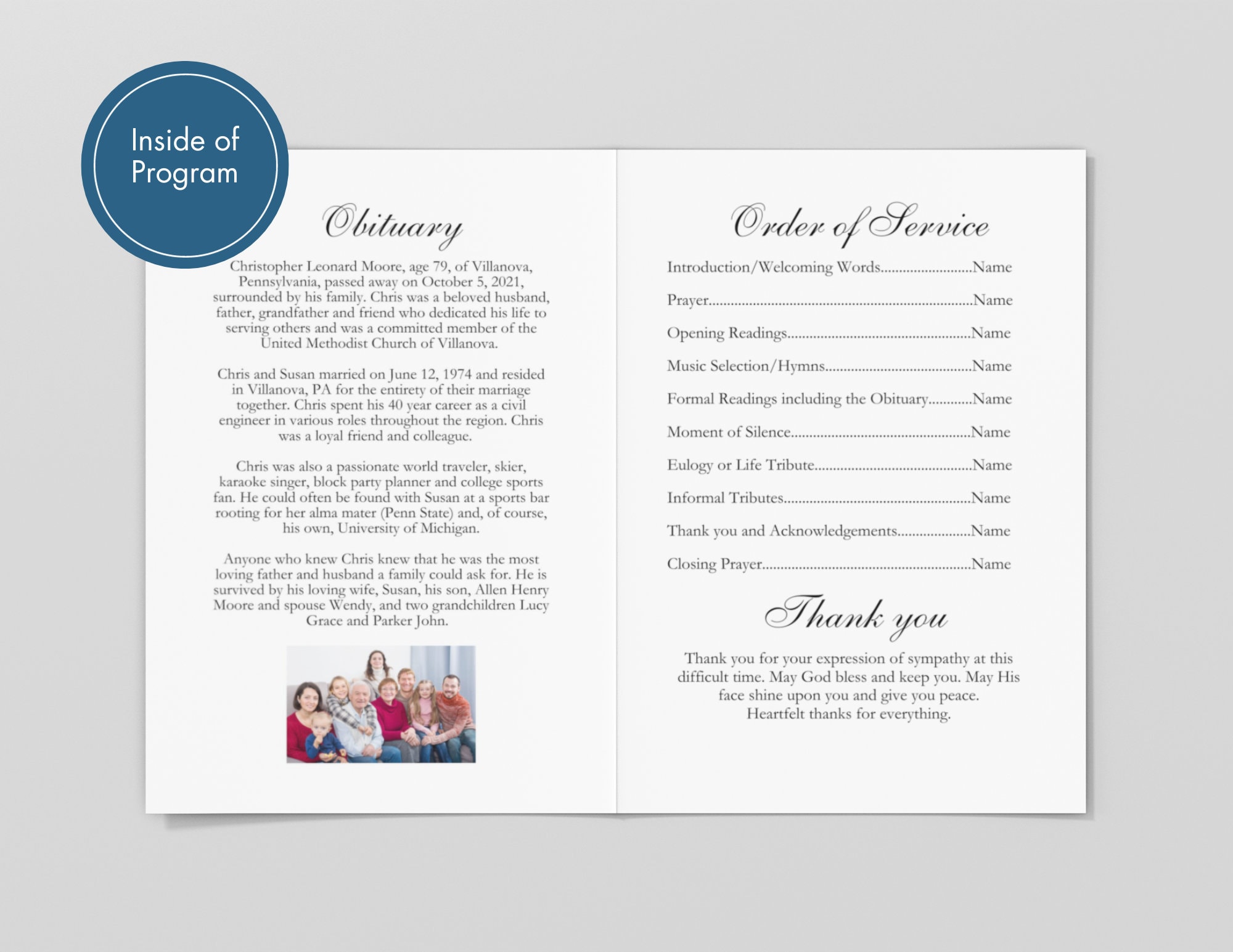 Editable Christian Funeral Program Template, Religious Funeral Program ...