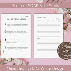 Bible Study Template, SOAP Bible Study, Printable, Bible Study Journal ...