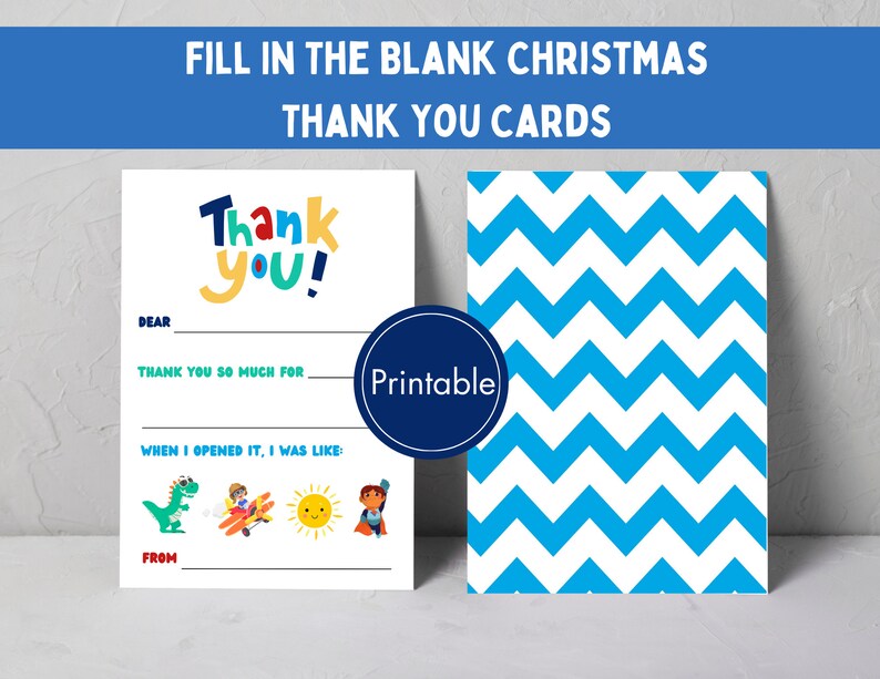 Printable Fill in the Blank Thank You Girl Fill in Blank Kids Birthday ...