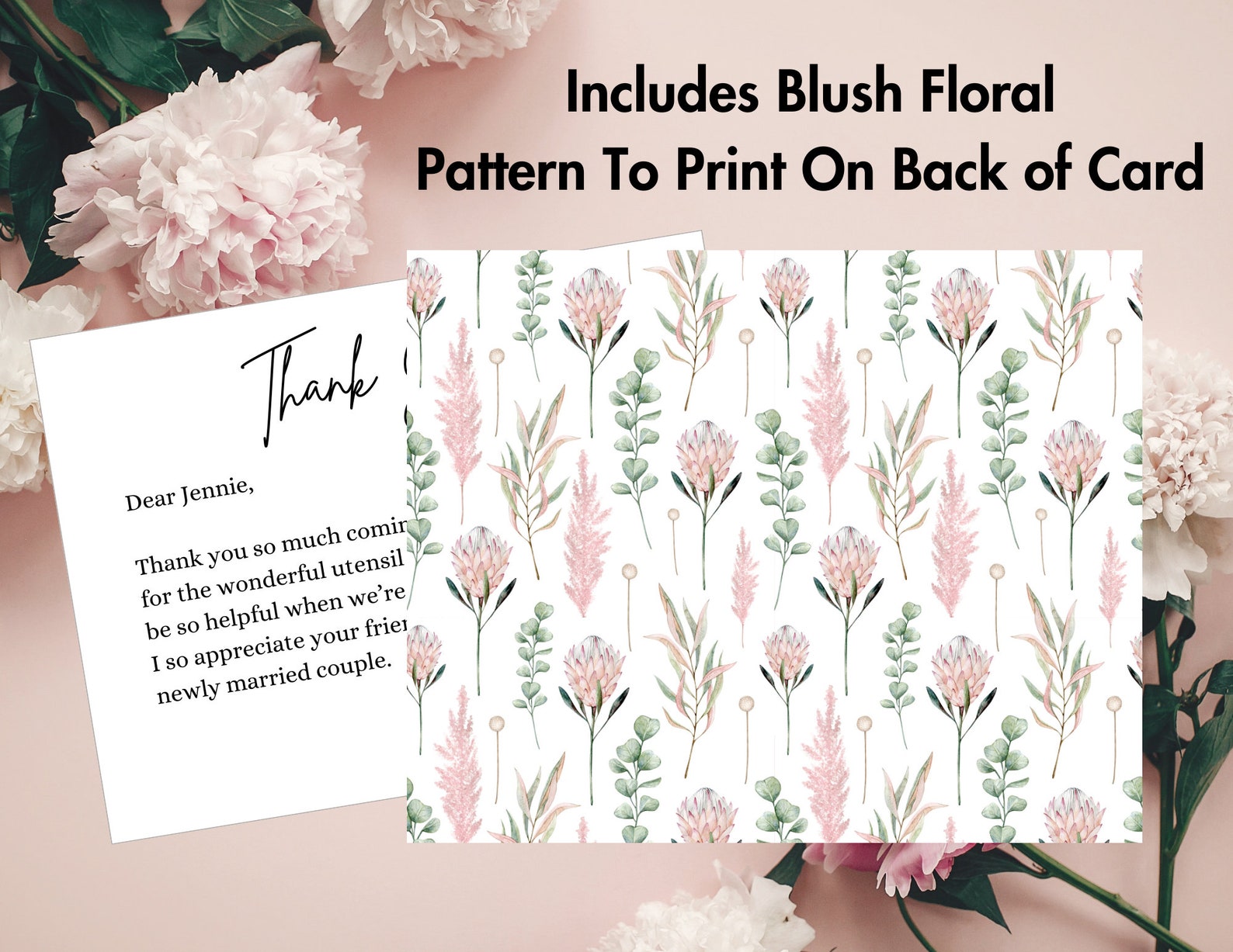 Template for Individualized Thank You Cards, Type Each Message ...