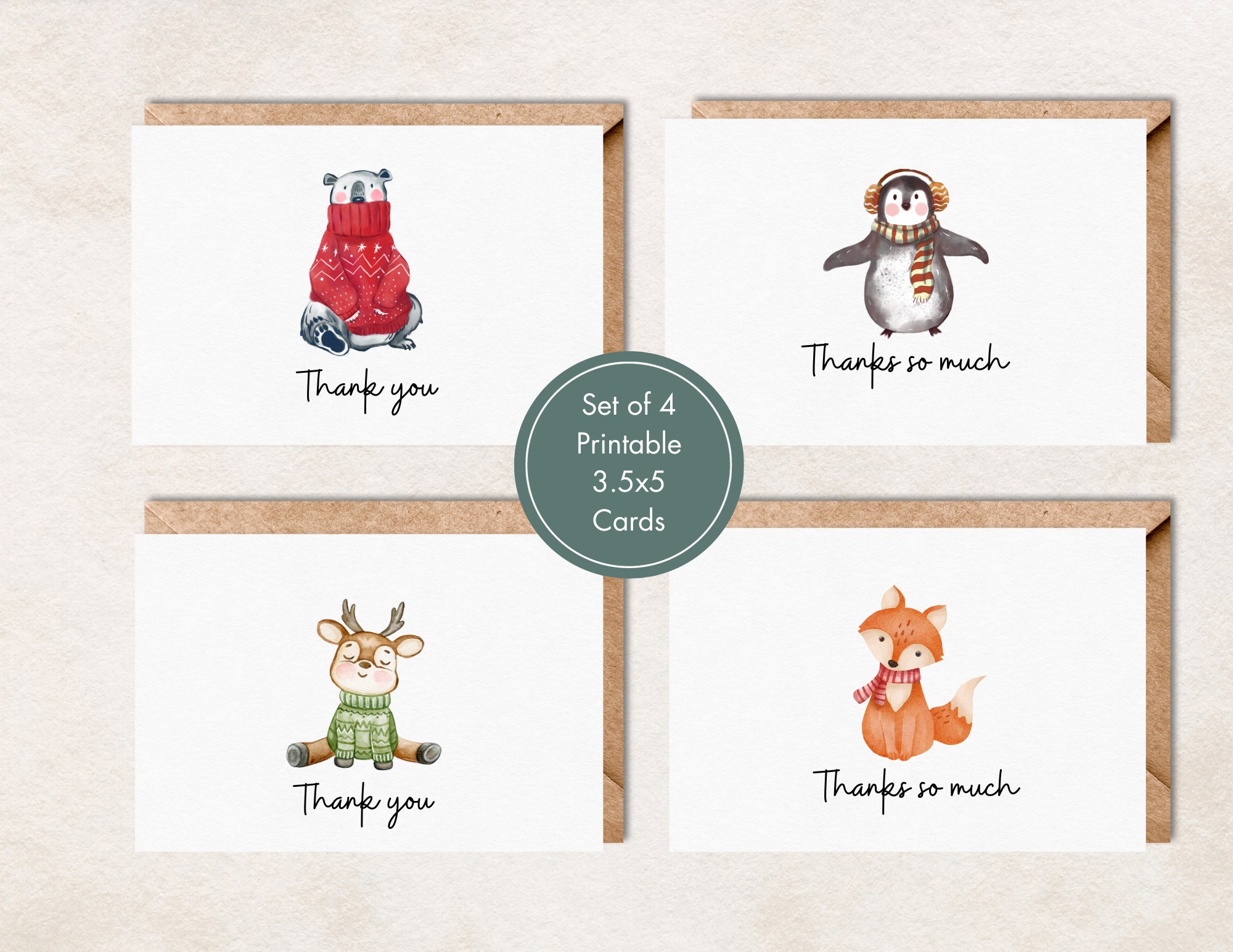 Christmas Kids Thank You Card Printable Fill in the Blank Christmas ...