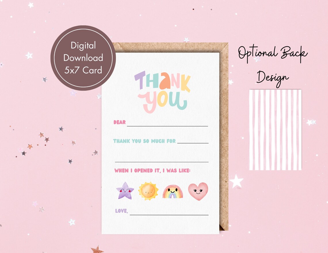Printable Fill in the Blank Thank You Girl | Fill in Blank | Kids ...